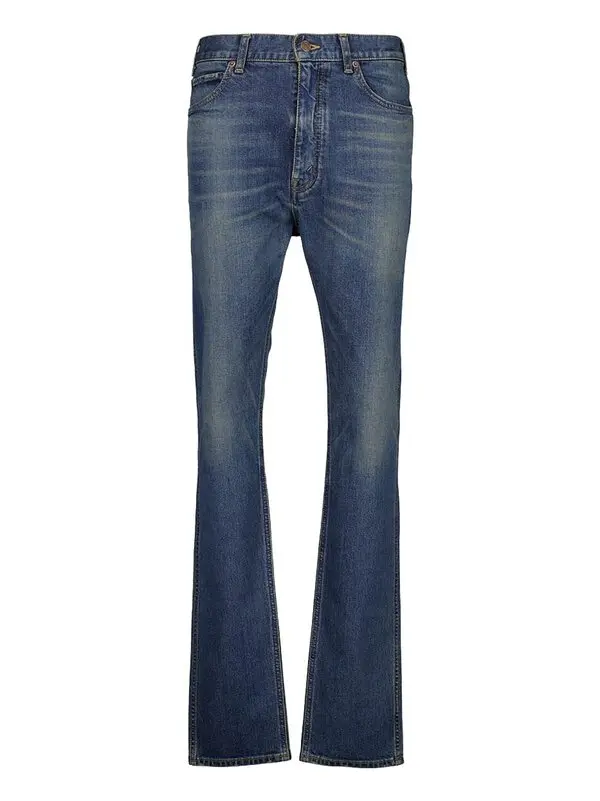 Celine Skinny Low Rise Jeans - Blue