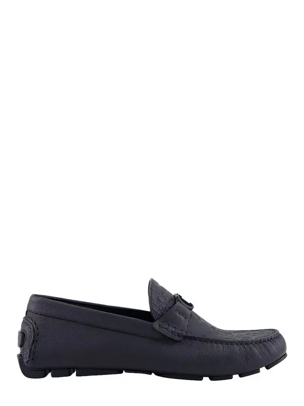 Dior Odeon Driver Loafers In Gravity Leather - Blue