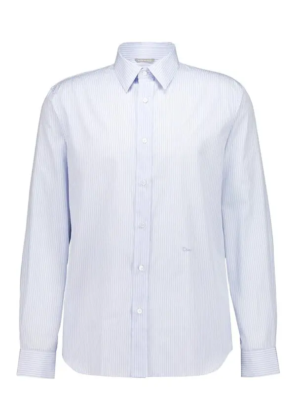 Dior Shirt L/s Col7 B Cotton - Blue