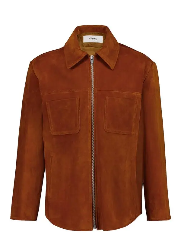 Celine Overshirt Zipped Suede - Brown