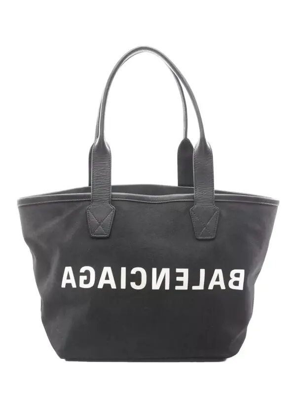 Balenciaga 2000s Cities Paris Jumbo Tote Bag - Black