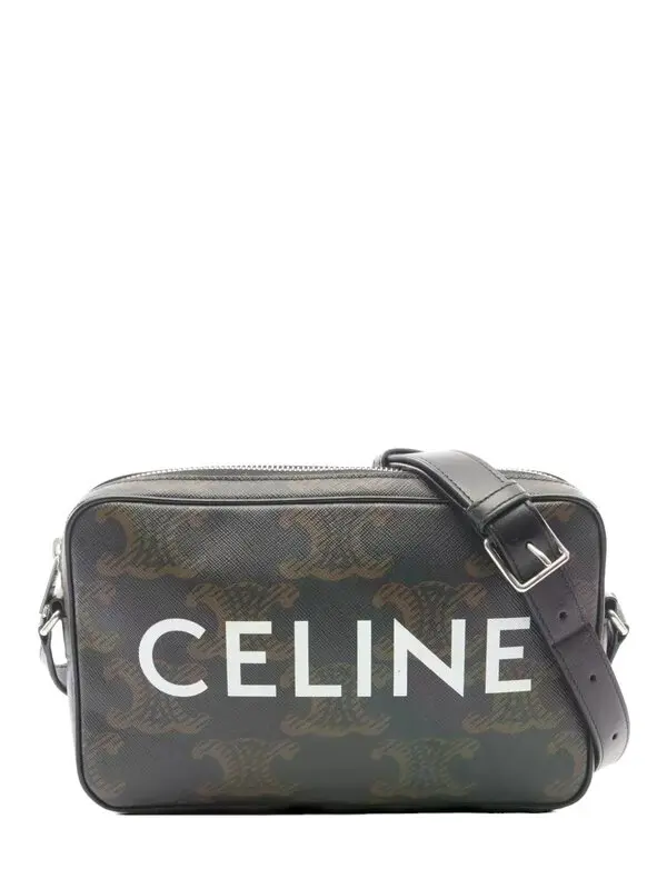 Celine Triomphe Canvas Messenger Bag - Black