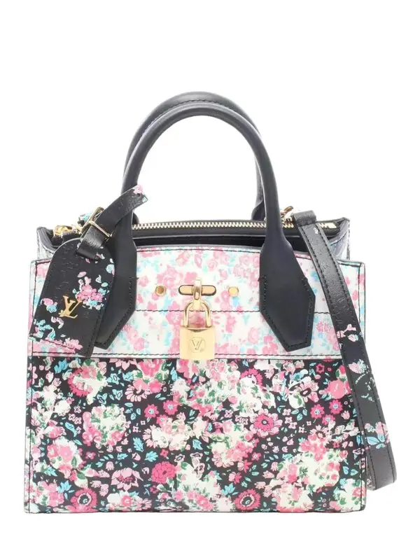 LOUIS VUITTON 2019 City Steamer Liberty Rose Handbag - Black