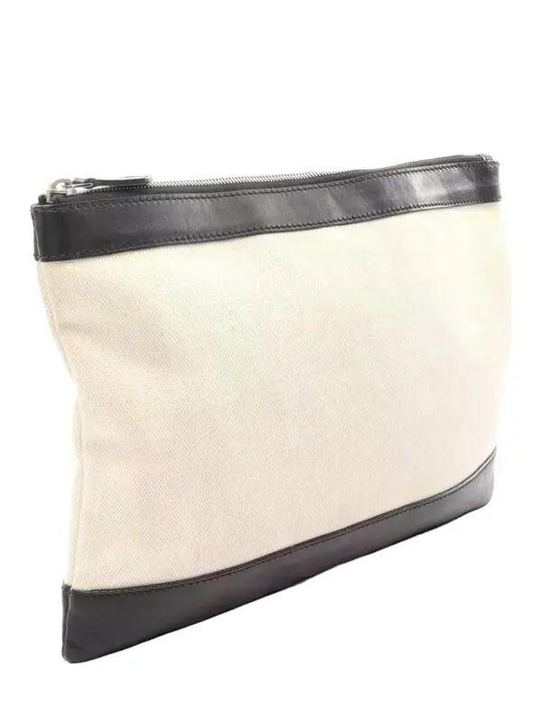 Balenciaga Medium Navy Clip Clutch Bag - Neutrals