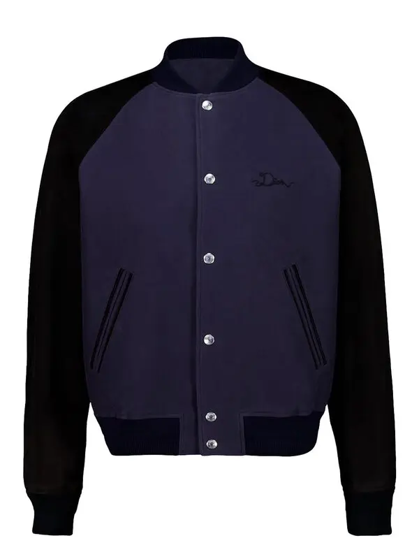 Dior Leather Blouson Jacket - Blue