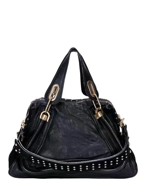 Chloé Paraty Studded Shoulder Bag - Black