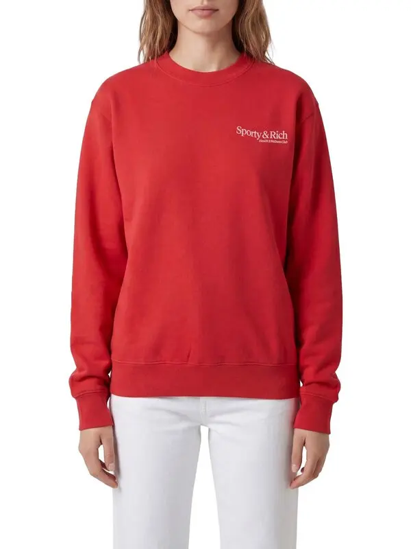 SPORTY & RICH Crewneck Sweatshirt - Red