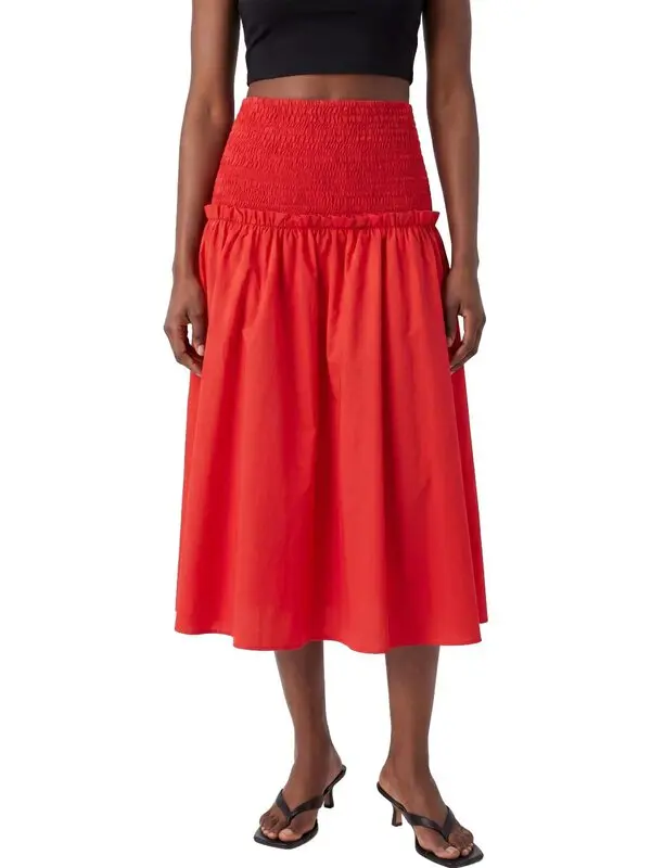Pinko Gathered Skirt - Red