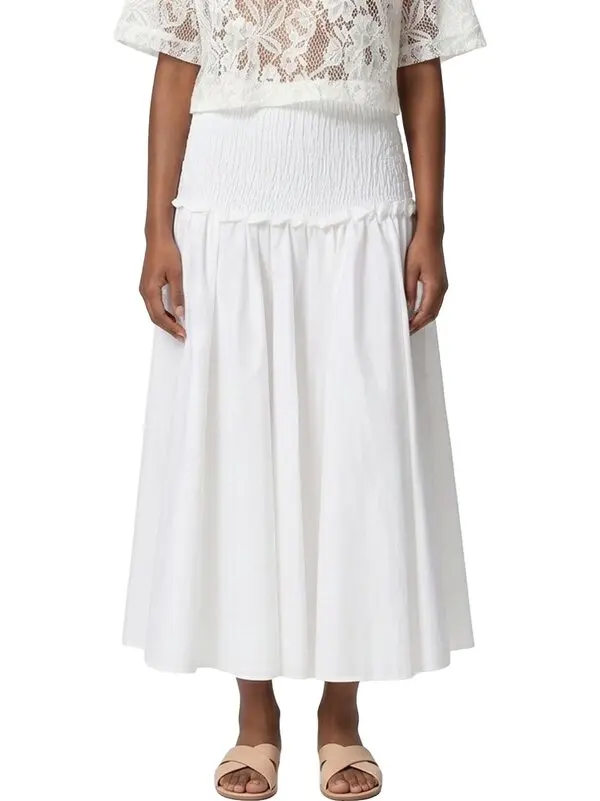 Pinko Gathered Skirt - White
