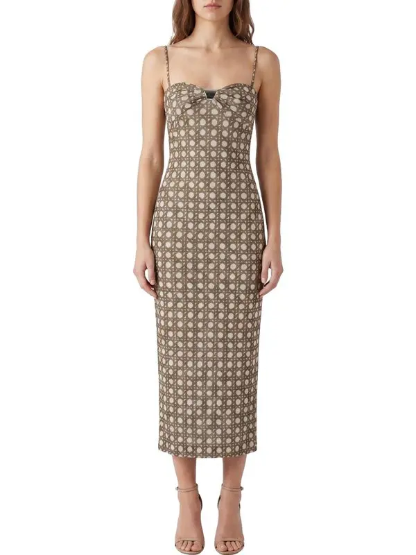 Nanushka Printed Midi Dress - Brown