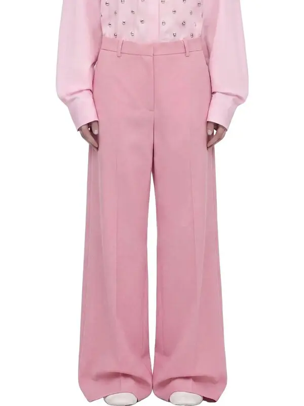 MSGM Wide Leg Tailored Trousers - Pink