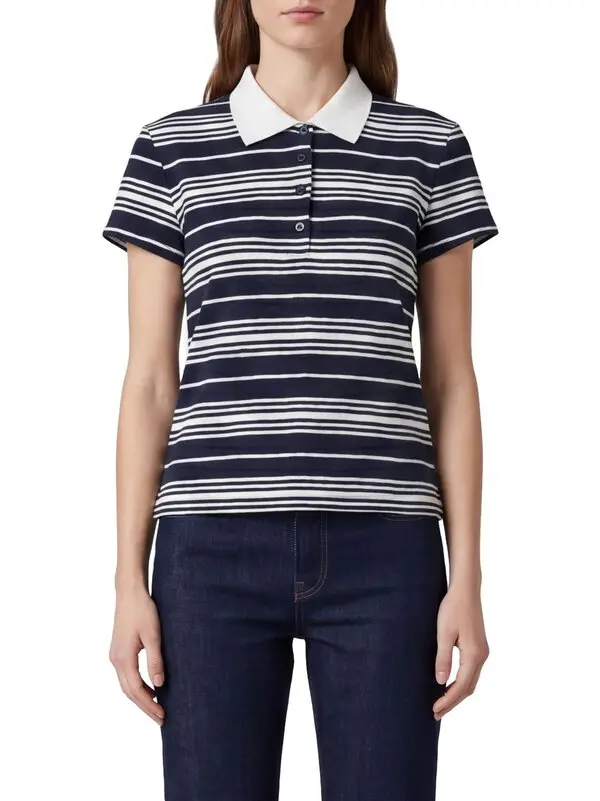 FRAME Striped Polo Shirt - Multicolor