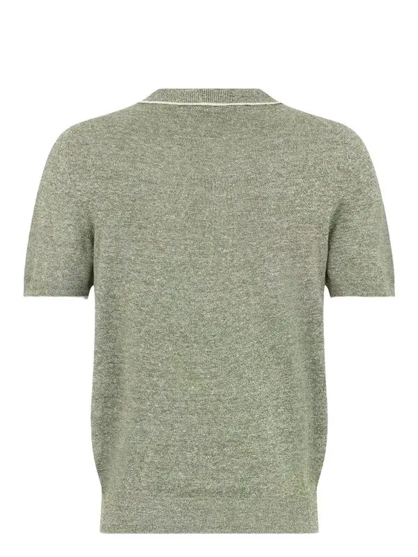Fedeli Zip-fastening Short-sleeve Polo Shirt - Green