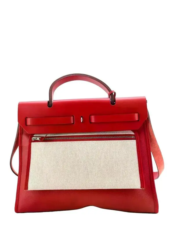 Hermès Herbag Zip Berline 31 Shoulder Bag - Red