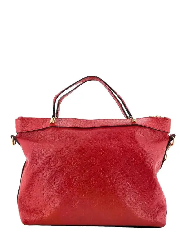 LOUIS VUITTON Bastille Satchel Monogram Empreinte Leather Pm - Red