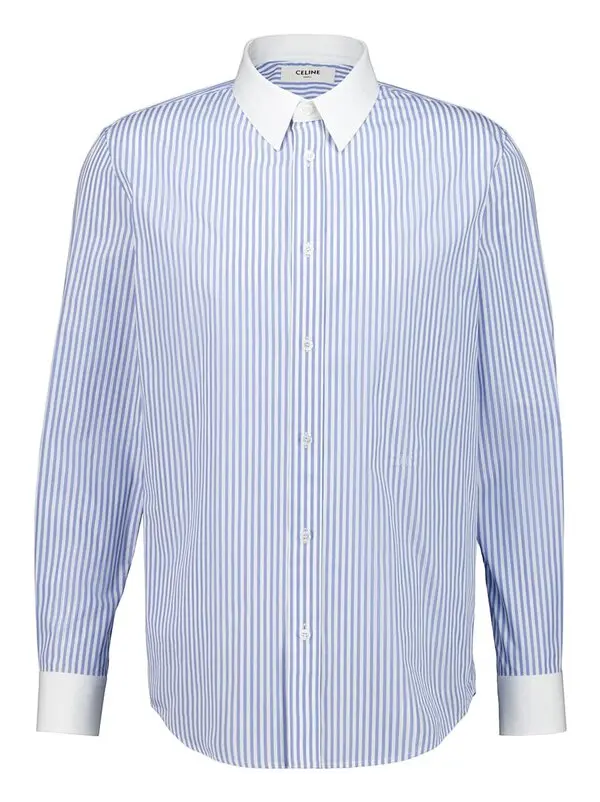 Celine Shirt Classic Fit Cotton - Blue