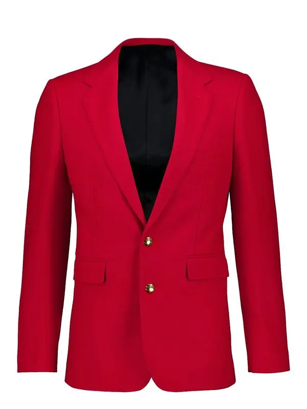 Celine Classic Virgin Wool Blazer - Red