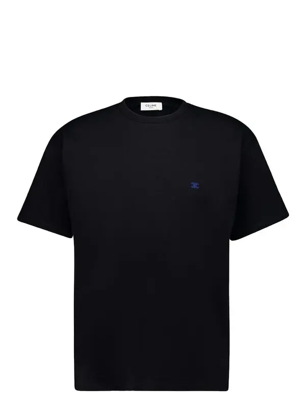 Celine T-shirt Relaxed Fit Cotton - Black