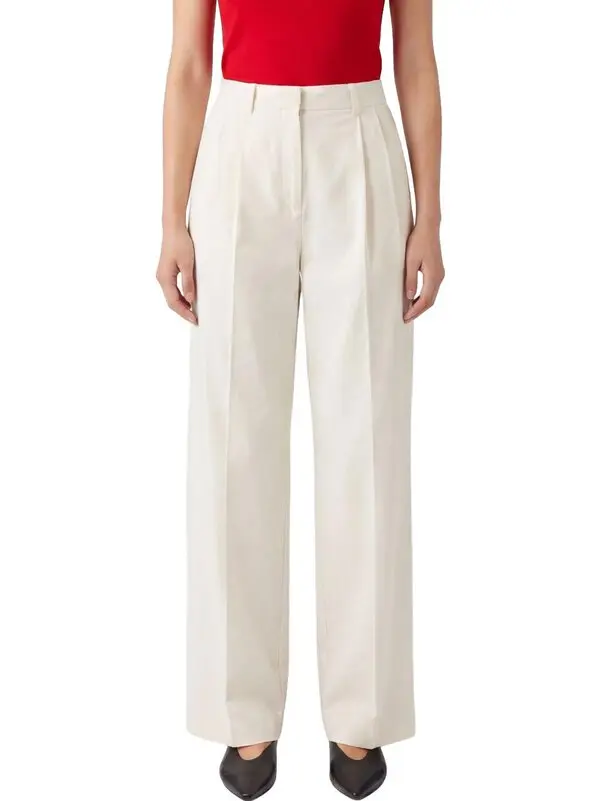 DUNST Cotton-nylon Blend Chino Trousers - Ivory