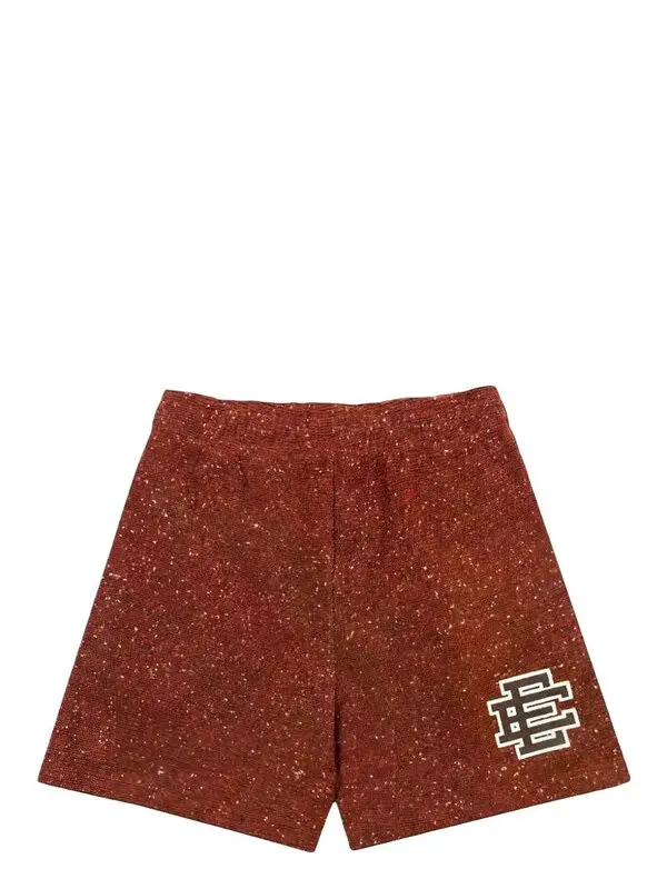 ERIC EMANUEL Bouclé Logo-print Shorts - Red
