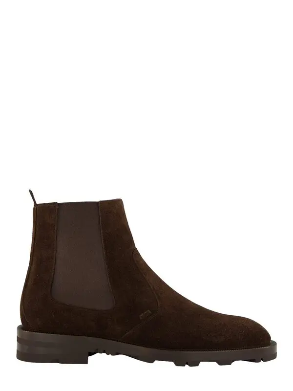 Dior Regency Chelsea Boots In Suede - Brown