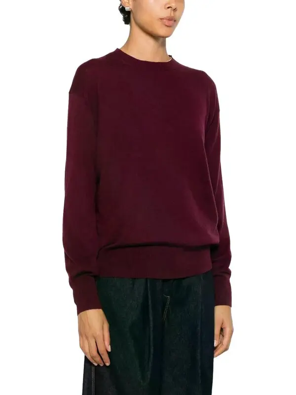 Max Mara Burgundy Knitted Sweater - Red