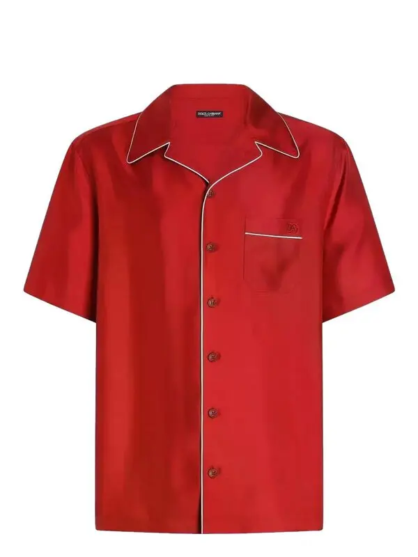Dolce & Gabbana Hawaii Silk Twill Shirt - Red