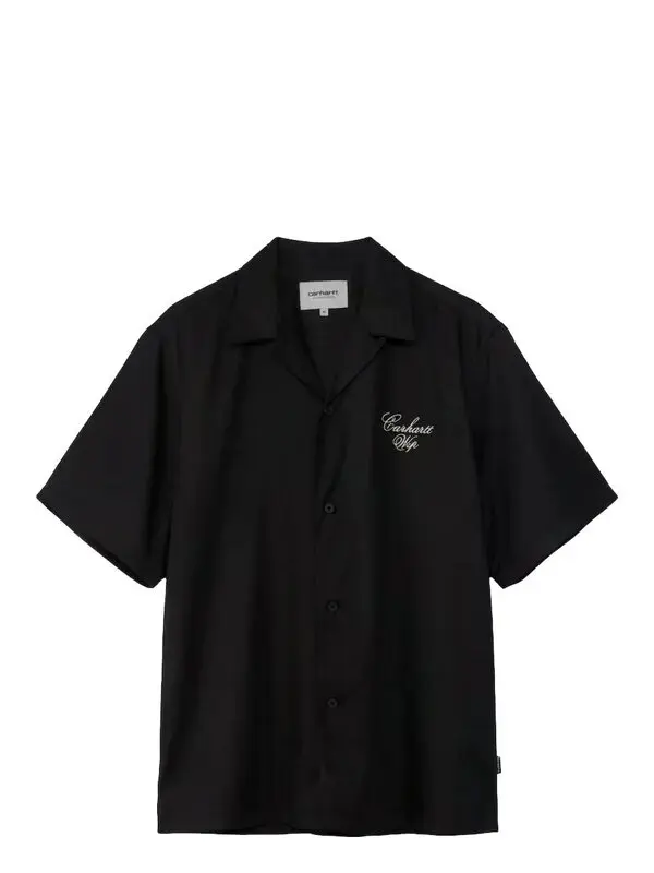Carhartt Work In Progress Logo-embroidered Short-sleeve Shirt - Black