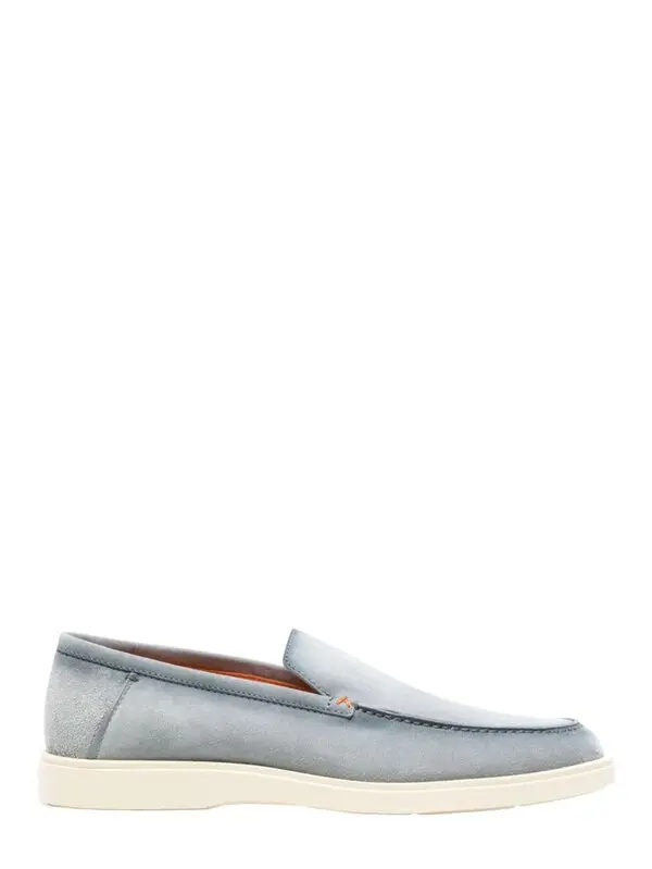 Santoni Almond-toe Slip-on Loafers - Gray