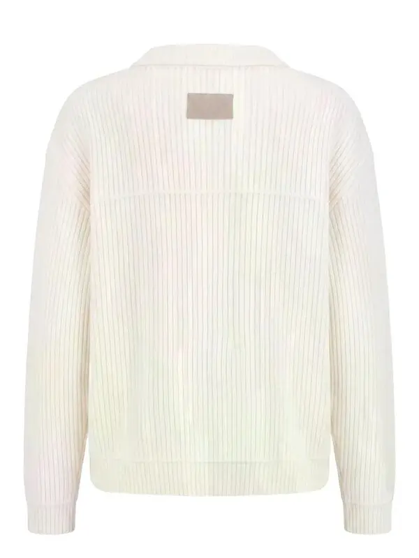 AYA MUSE Ribbed Knit Button-up Cardigan - Neutrals