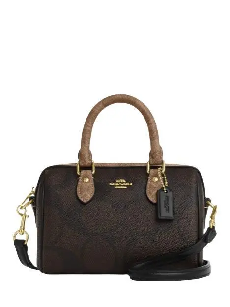 COACH Mini Rowan Crossbody Bag - Walnut/tan