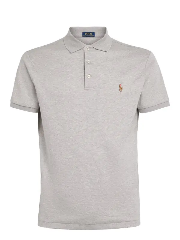 Polo Ralph Lauren Pima Cotton Slim Polo Shirt - Grey