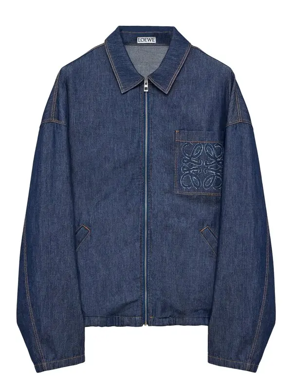 Loewe Anagram Denim Jacket - Blue