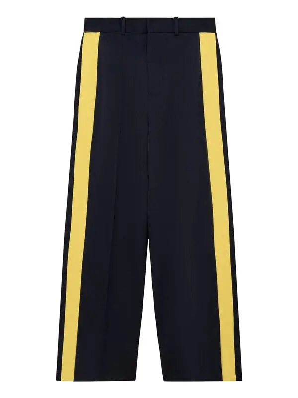 Loewe Wool-blend Stripe Trousers - Navy