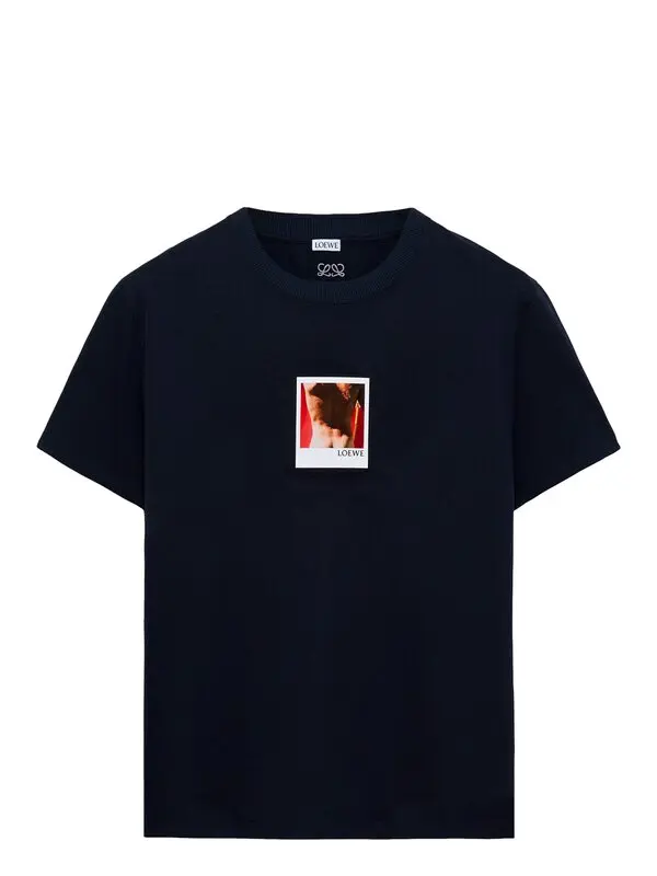 Loewe Cotton-blend Printed T-shirt - Navy