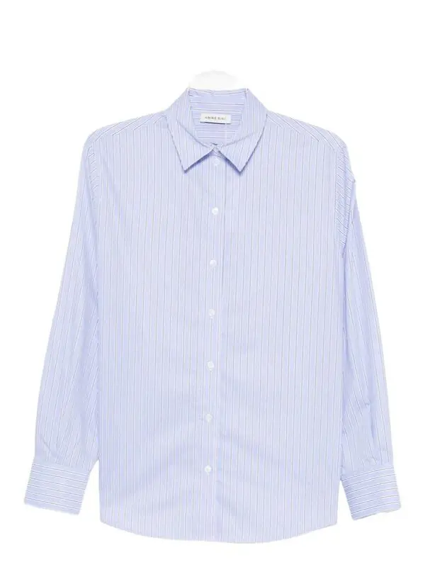 ANINE BING Striped Button-up Shirt - Blue
