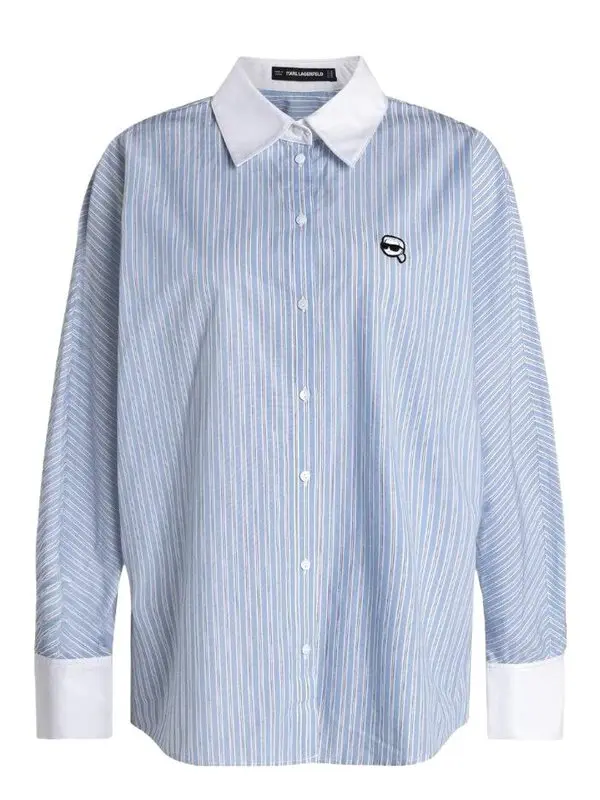 Karl Lagerfeld Ikon Stripe Button-down Shirt - Blue