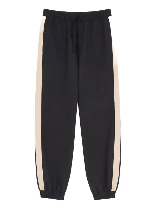Valentino Garavani Contrast Side Stripe Trousers - Black