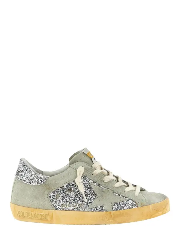 GOLDEN GOOSE Superstar Suede Glitter Sneakers - Multicolor