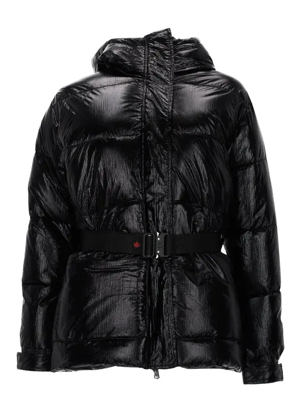 CANADIAN CLASSICS Belted Hooded Jacket - Black