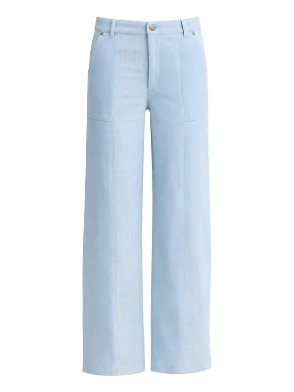 LUROQ LONDON Panelled Denim Trousers - Blue