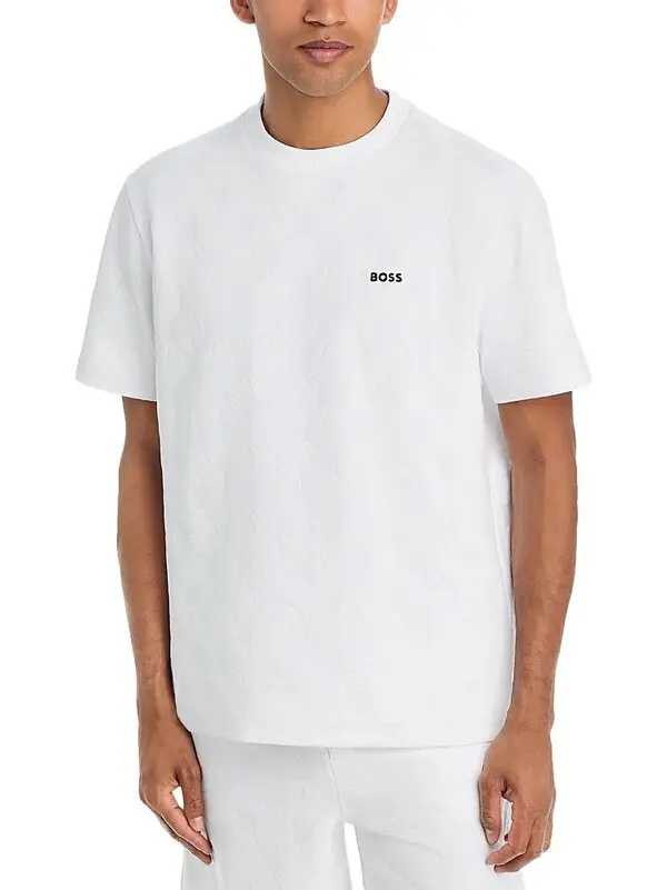 BOSS Tennis Member Ball Pattern Logo T-shirt - White