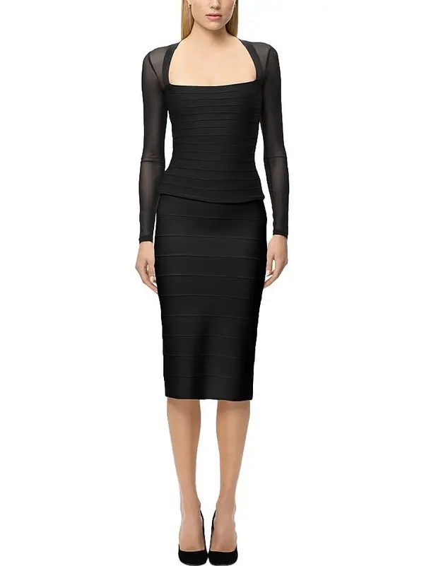 Herve Leger The Yasmin Top - Black