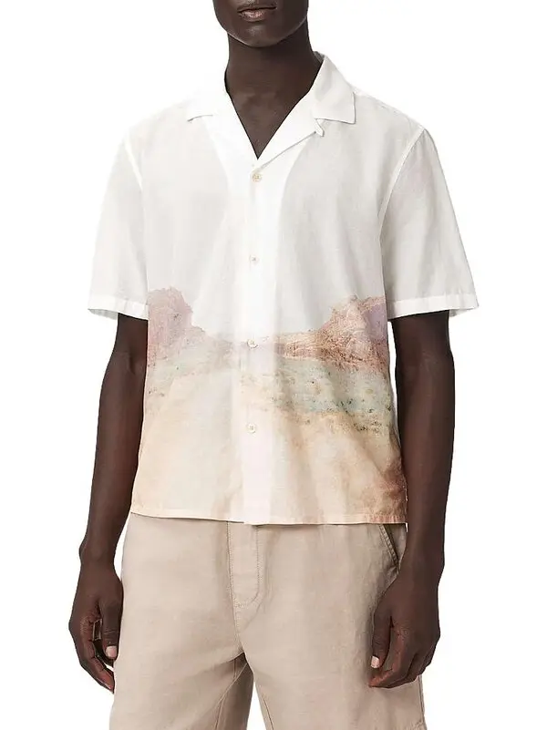 ALLSAINTS Monument Landscape Graphic Shirt - Tern White