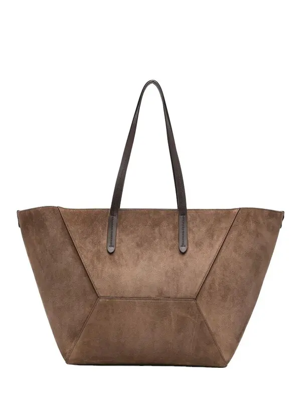 Brunello Cucinelli Suede Tote Bag - Beige