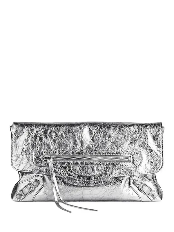 Balenciaga Le City Clutch - Silver