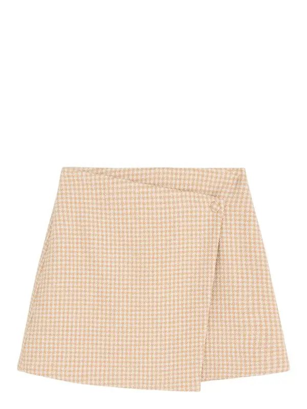 BY MALENE BIRGER Esma Boucle Mini Skirt - Beige Houndstooth