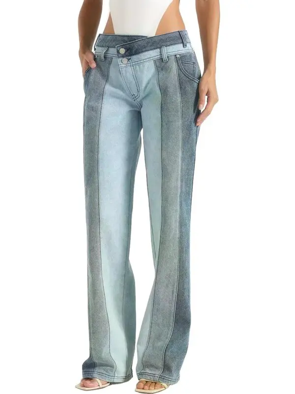 Manière De Voir Jacinda Panelled Jeans - Blue