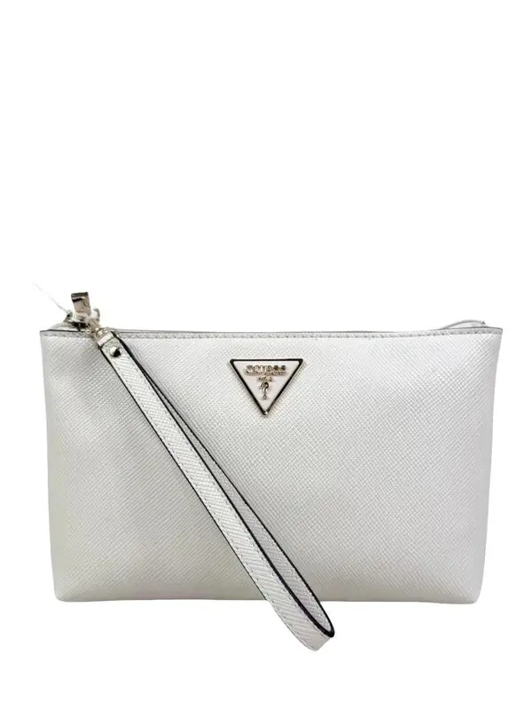 Guess Laurel Logo-plaque Make-up Bag - White