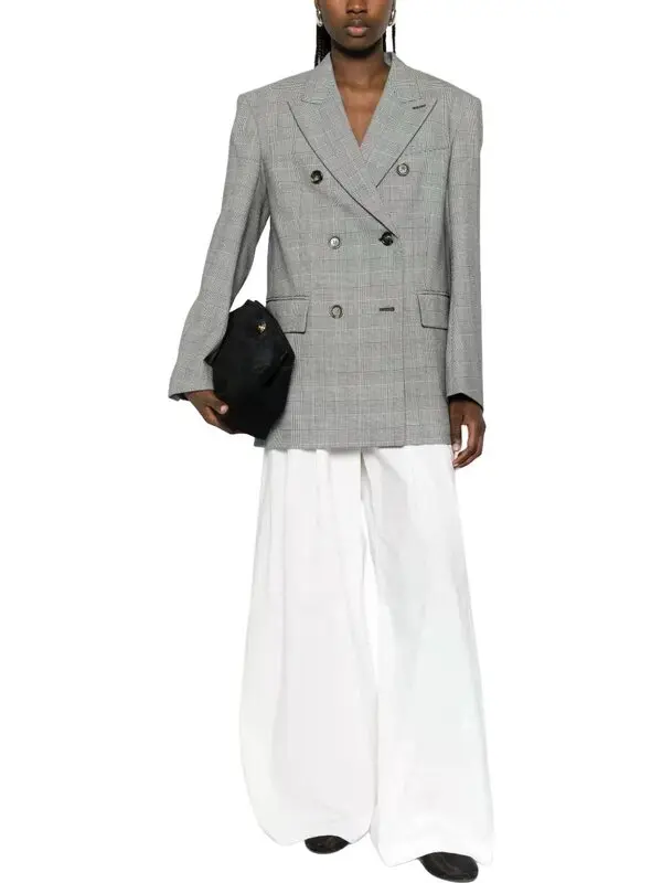 Sportmax Double-breasted Blazer - Grey